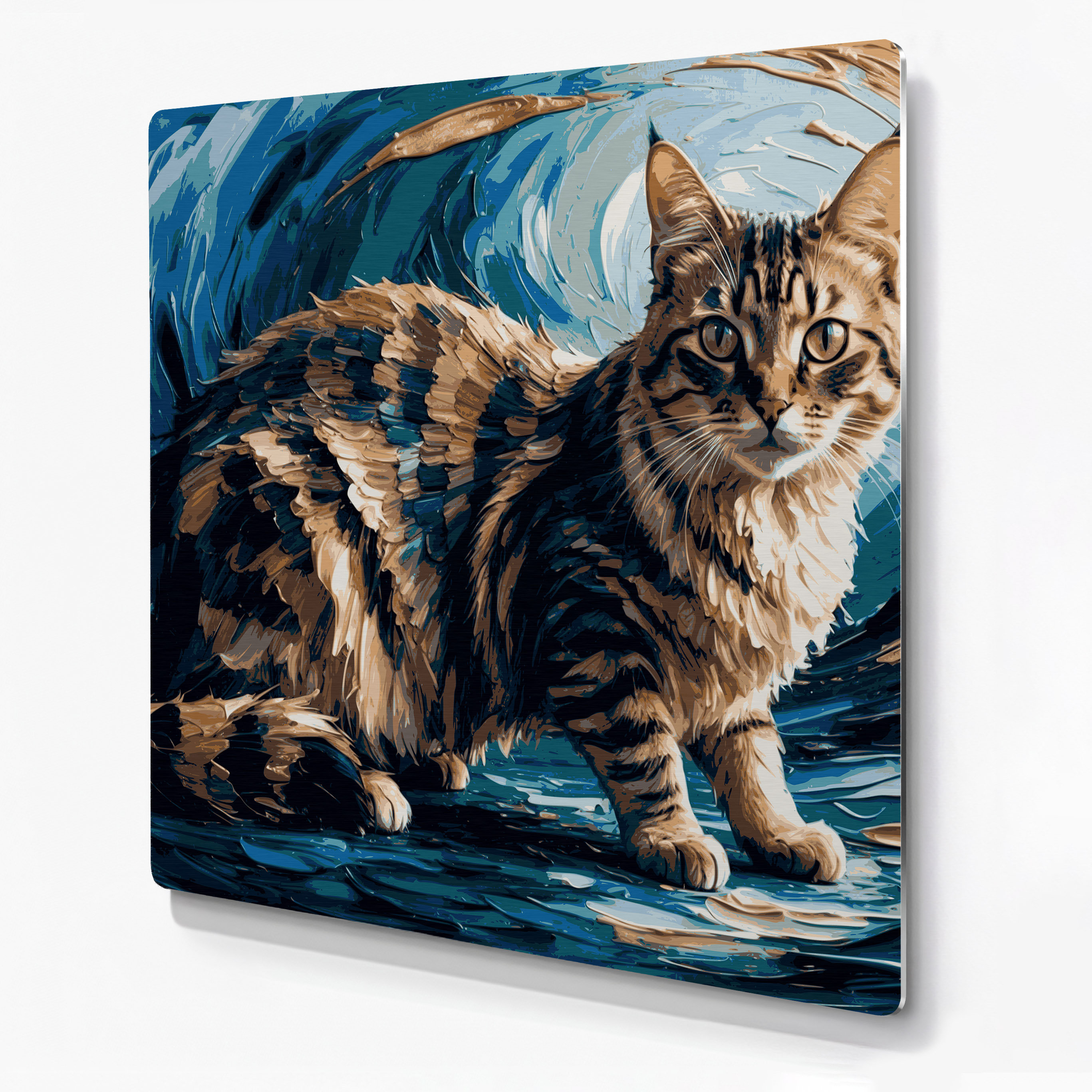 Hokku Designs Cats Skookum Gray Metal Wall Art | Wayfair