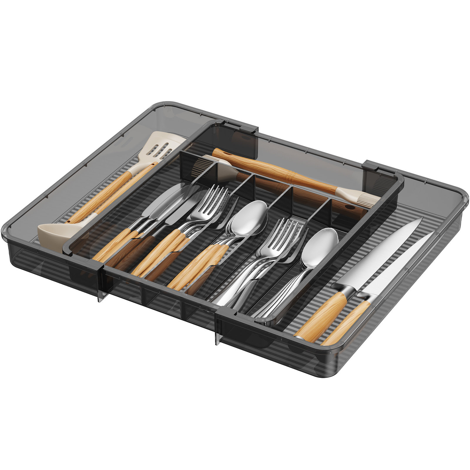 Rebrilliant Silverware Organizer For Kitchen Drawer, Expandable Utensil ...