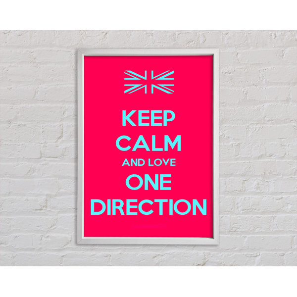 Bright Star Keep Calm One Direction - Single Picture Frame Typography ...