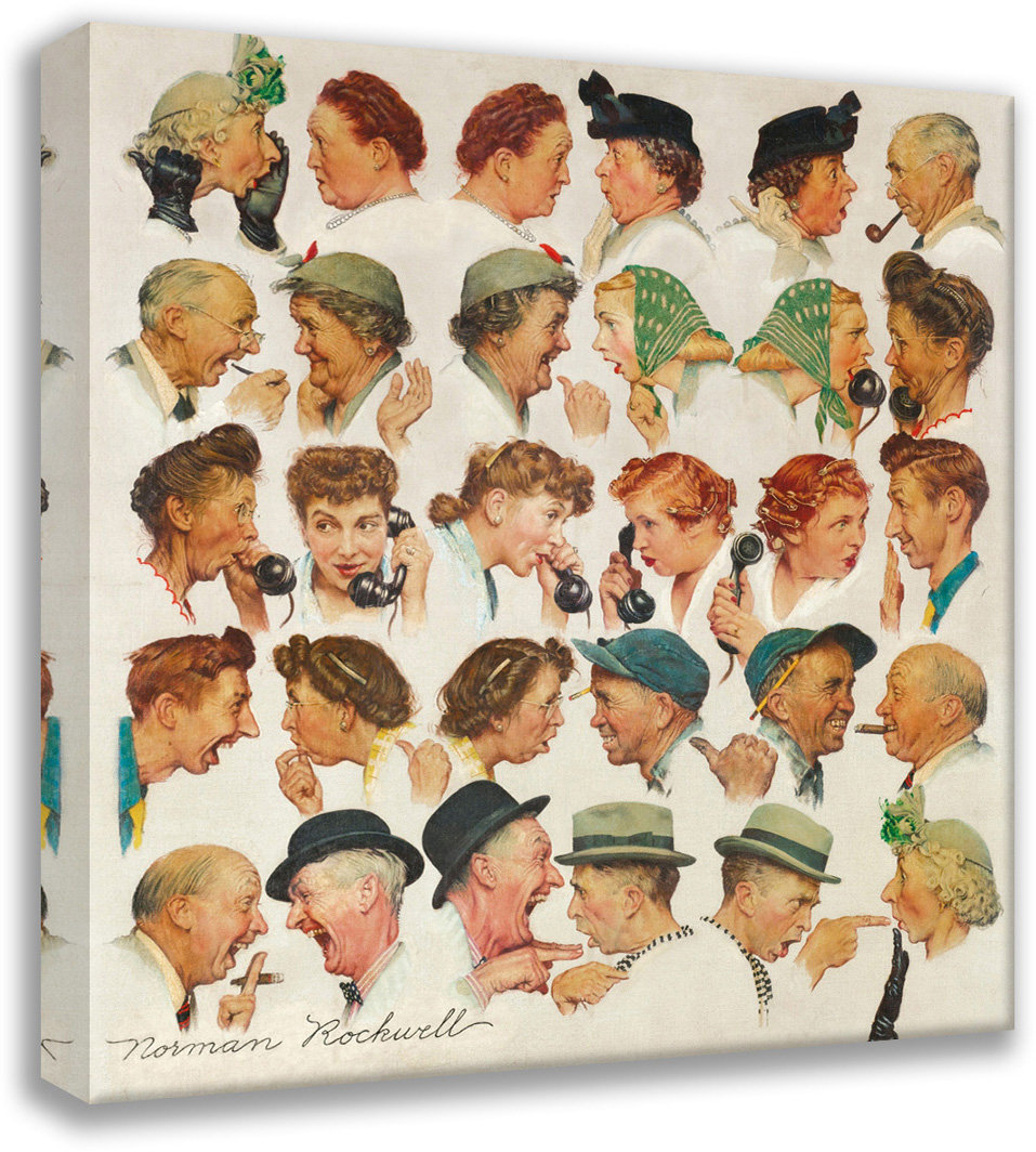 Lark Manor The Gossips by Norman Rockwell Gallery Wrapped Canvas ...
