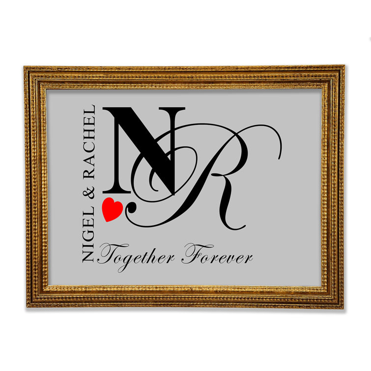 Happy Larry Your Names And Initials Together Forever Framed Print ...