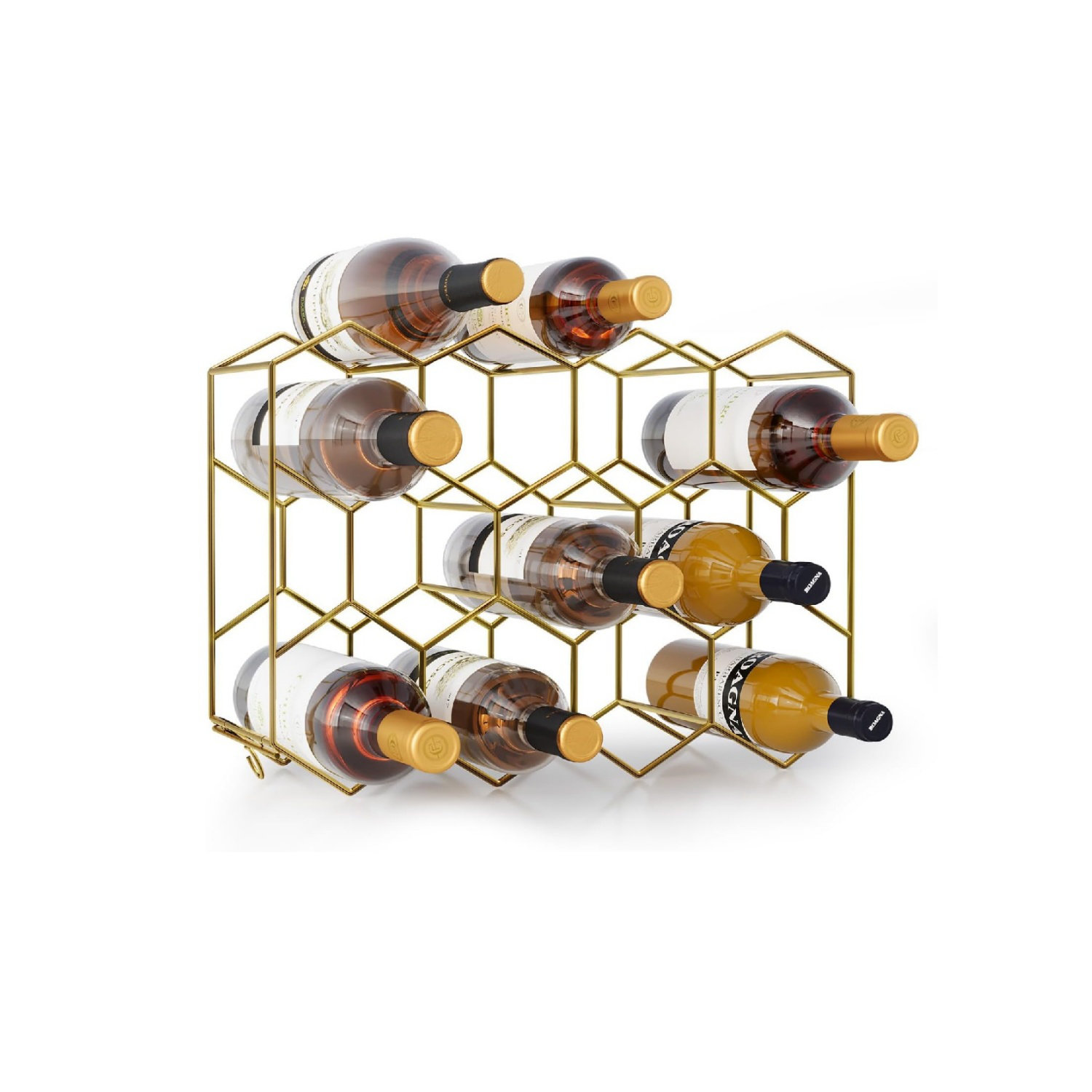 Mercer41 Countertop Wine Rack For 14 Bottles - No Assembly Required ...