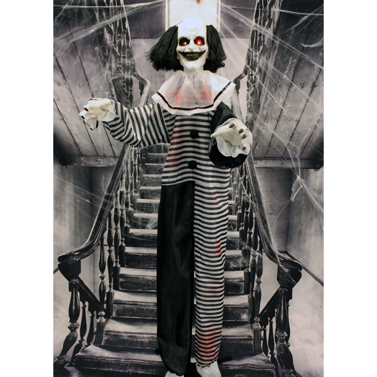 The Holiday Aisle® Haunted Hill Farm Scary Animatronic Talking Clown ...