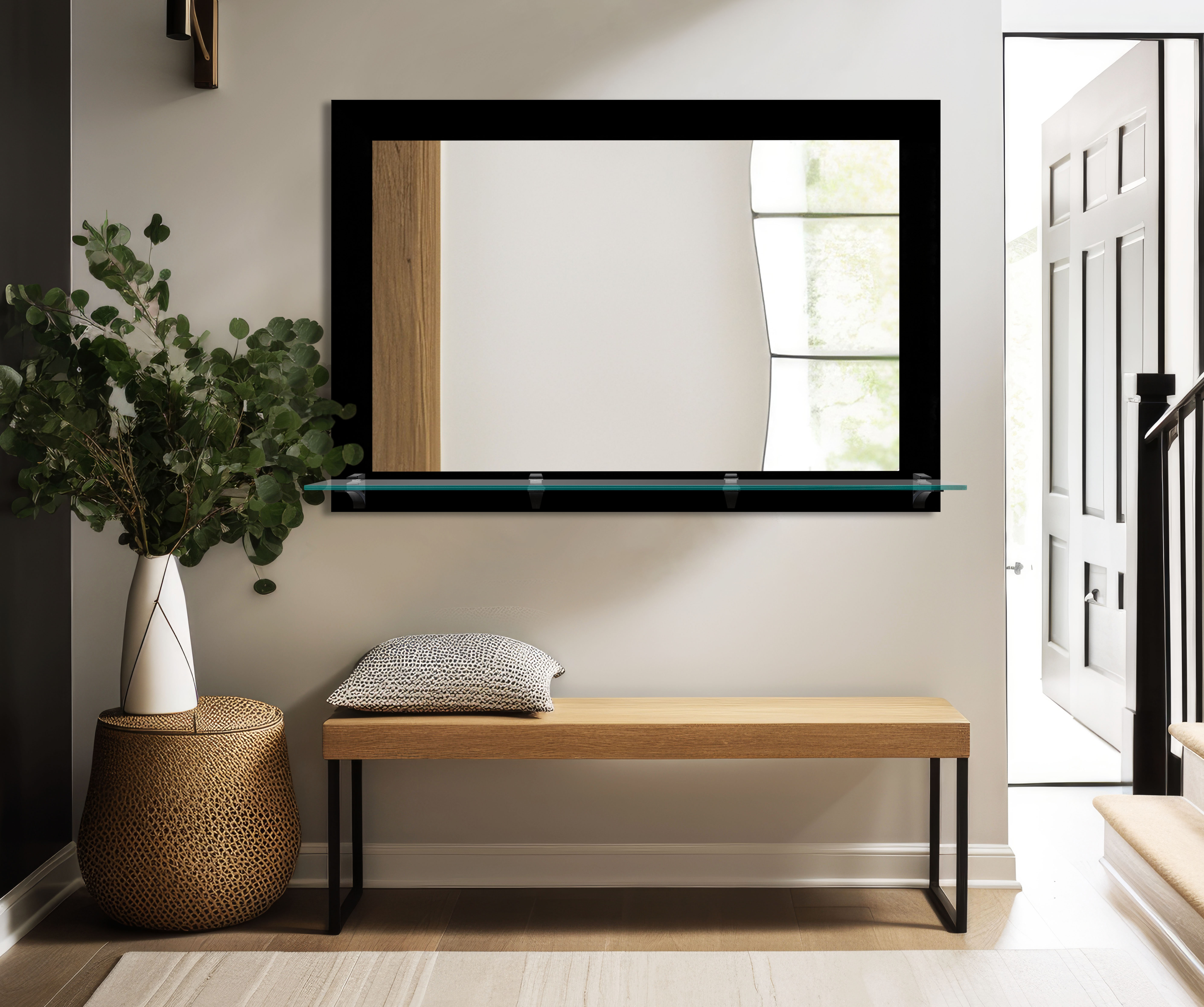 Latitude Run® Gulya Rectangle Wood Wall Mirror | Wayfair