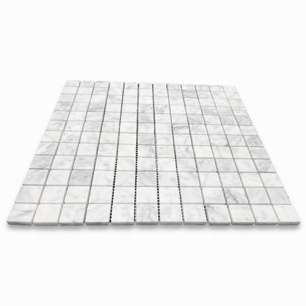 Marble Online 12" x 12" Marble Grid Mosaic Wall Tile | Wayfair