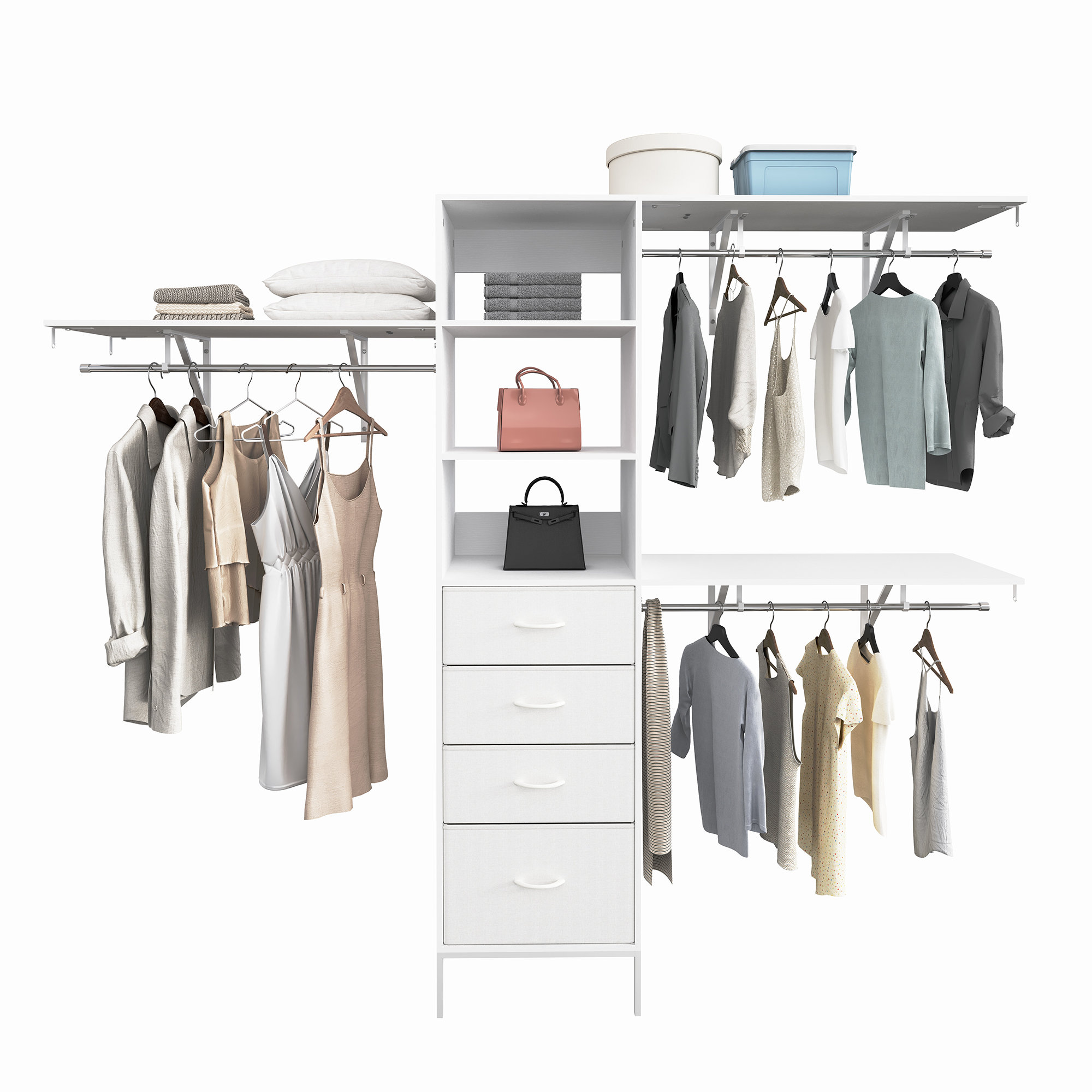 Latitude Run® 8FT Adjustable Wardrobe System | Wayfair