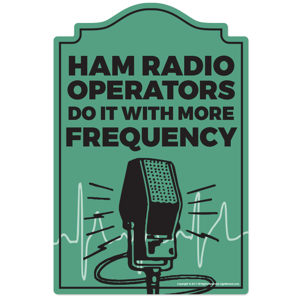 SignMission HAM RADIO OPERATOR Parking Sign Amateur QSL Call Shack ...