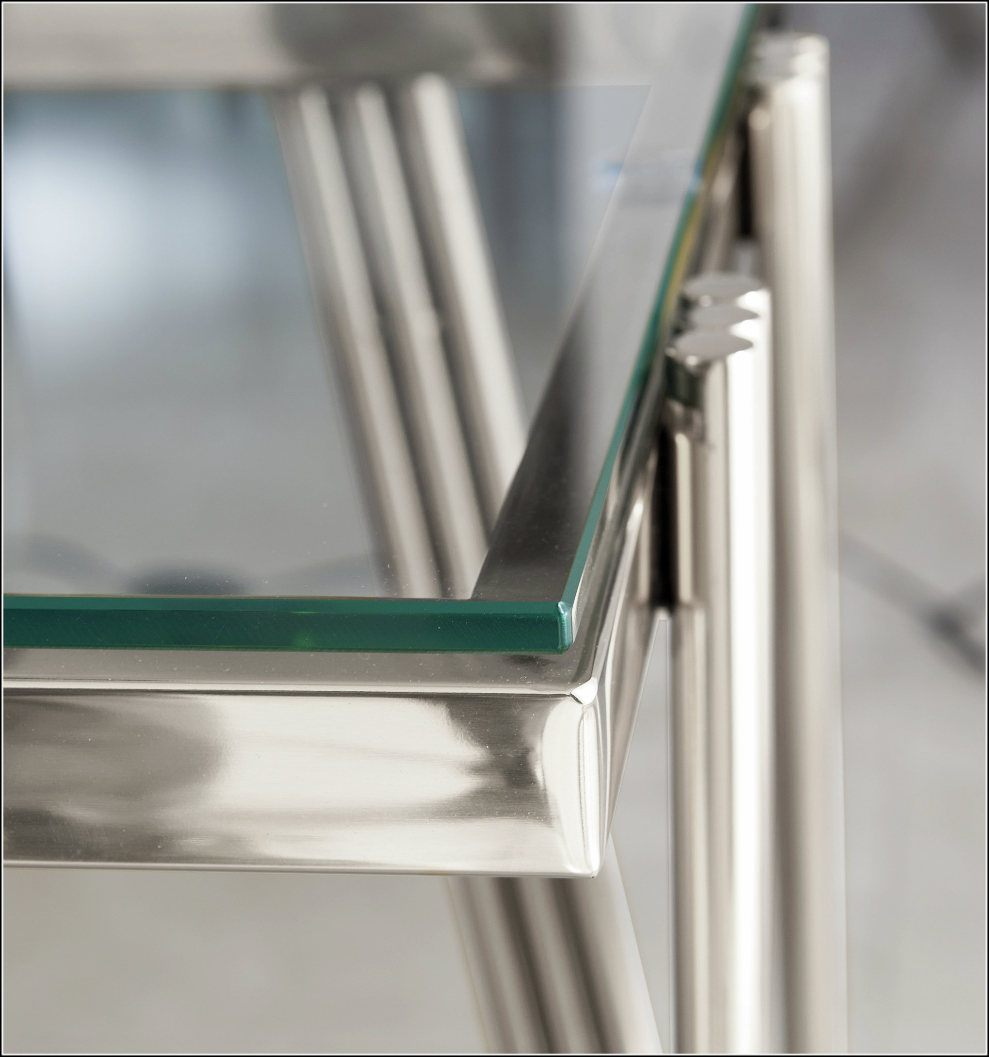 Ivy Bronx 20 Inch Square End Table, Modern Stainless Steel End Table ...