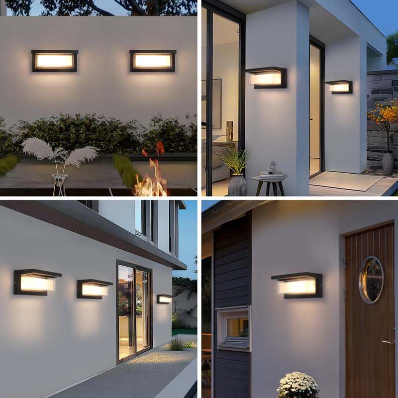 Hokku Designs 2-Pack 24W LED Outdoor Wall Lights | Wayfair