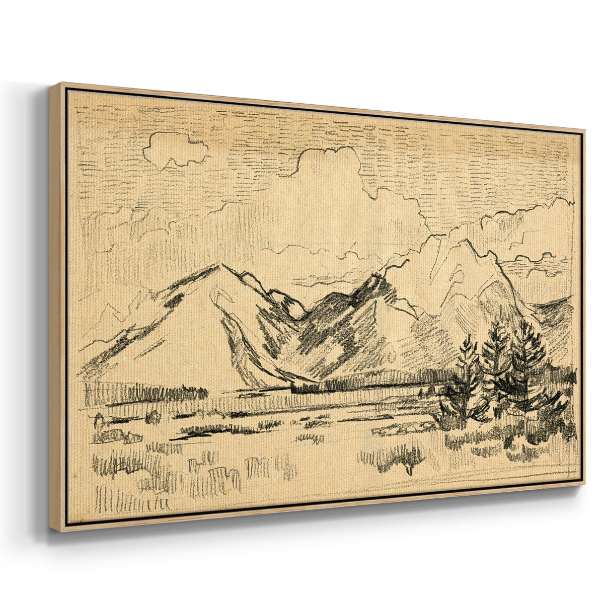 Wexford Home Hatched Horizon II Framed On Canvas Painting | Wayfair