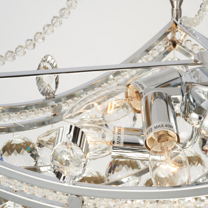 House of Hampton® Bixton 6 - Light Crystal Dimmable Empire Chandelier ...