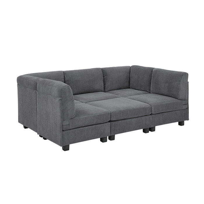 Latitude Run® Rejeana 120" Wide Reversible Modular Corner Sectional ...
