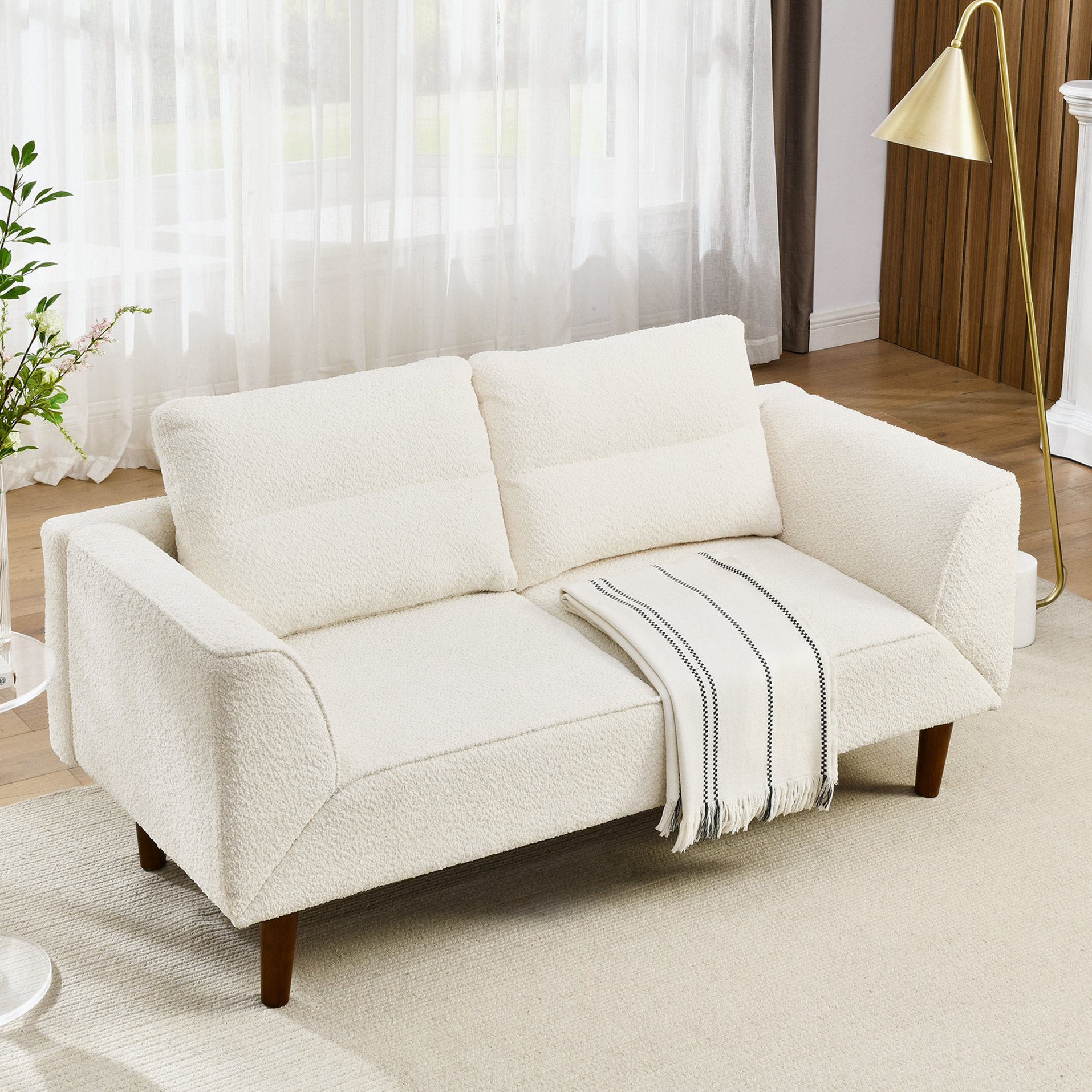 George Oliver Convertible Futon Sofa Bed, Comfy Loveseat Sleeper Sofa ...