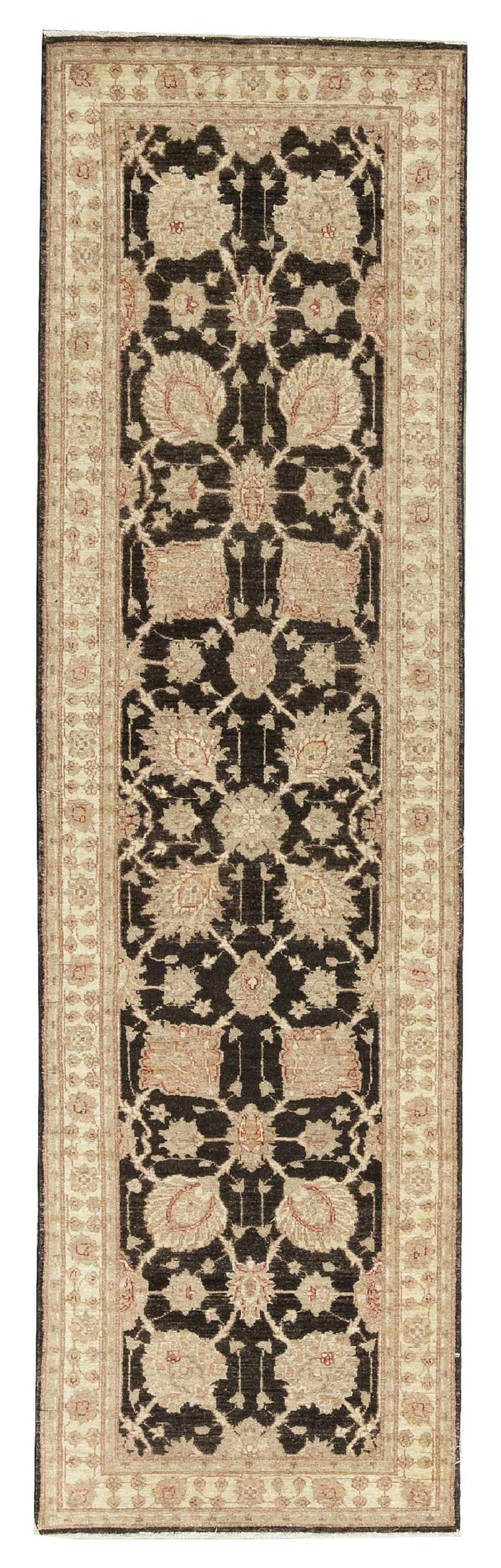 Bokara Rug Co., Inc. Hand-Knotted High-Quality Black and Cream Runner ...