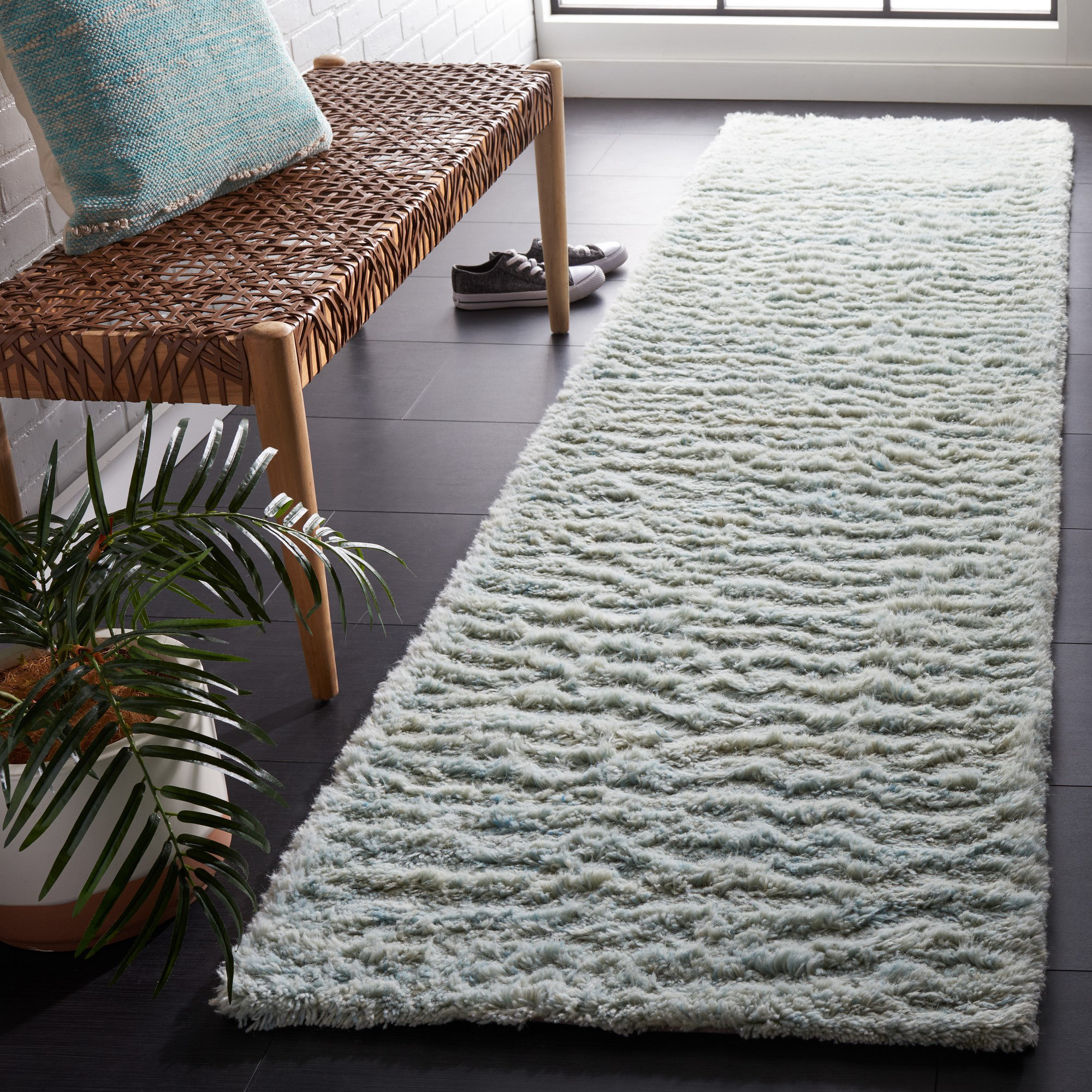 Alcott Hill® Elizzie Hand Tufted Wool/Cotton Solid Color Rug in Light ...