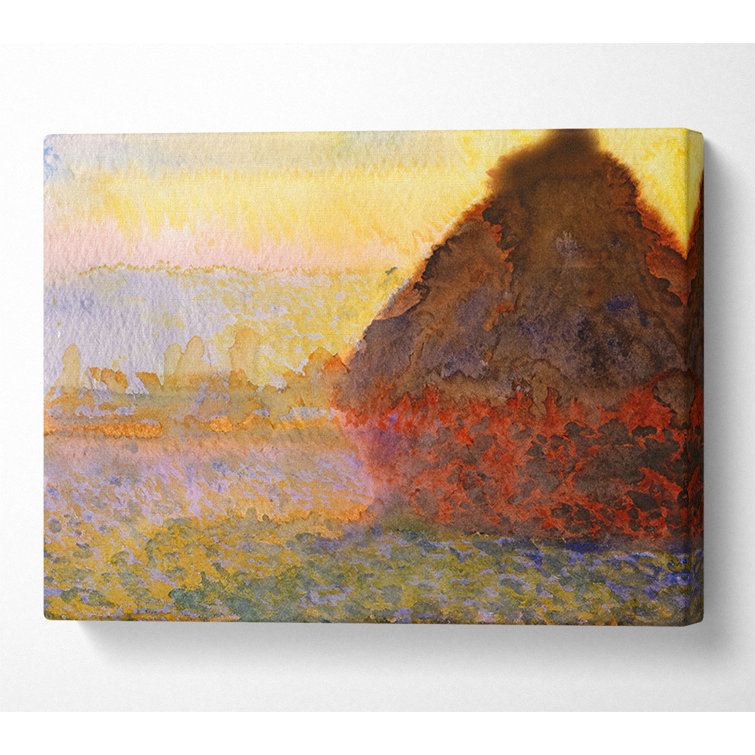 ClassicLiving Claude Monet Gray Stacks 1 - Wrapped Canvas Art Prints ...