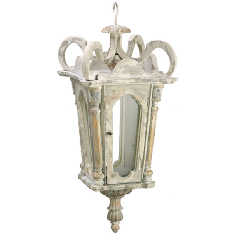 Tori Home 26" Antique-Church Style Hanging Weathered Wood Candle ...