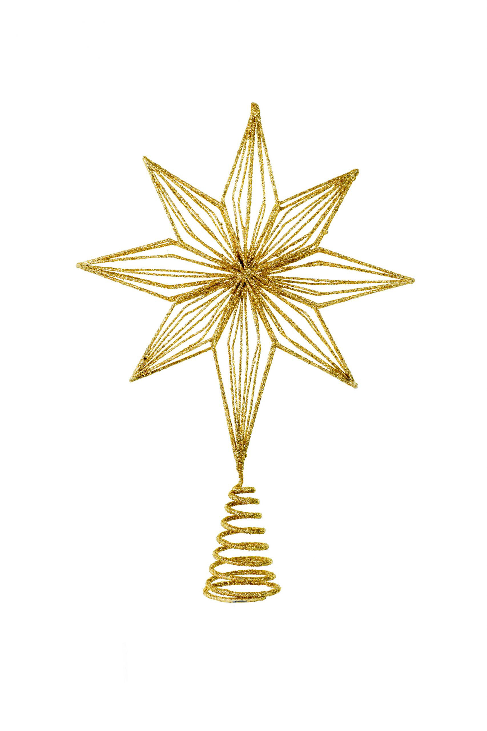 The Holiday Aisle® Gold Metal Wired Glittered Star Of Bethlehem Tree ...