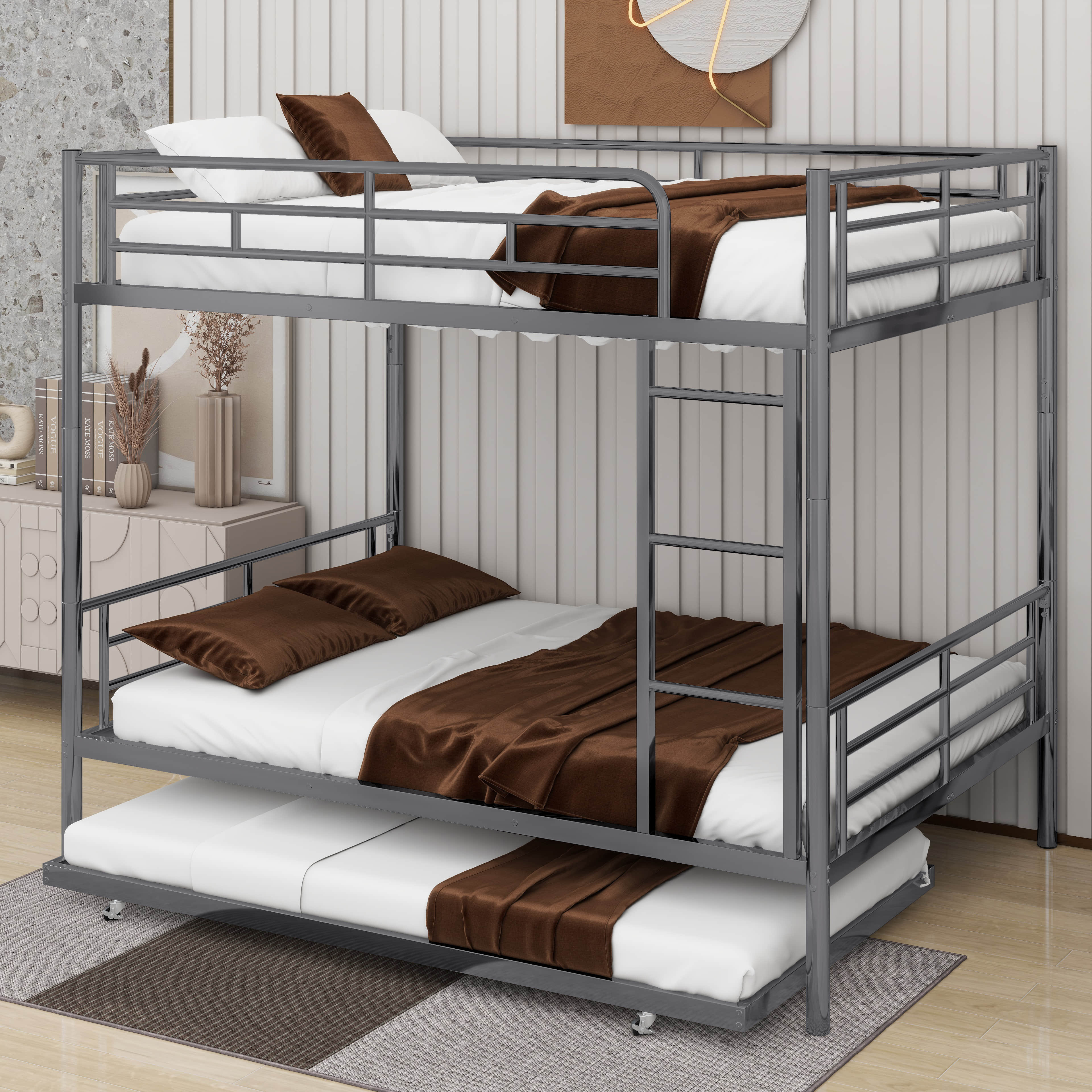 Isabelle & Max™ Amorian Kids Full Over Full Bunk Bed with Trundle | Wayfair