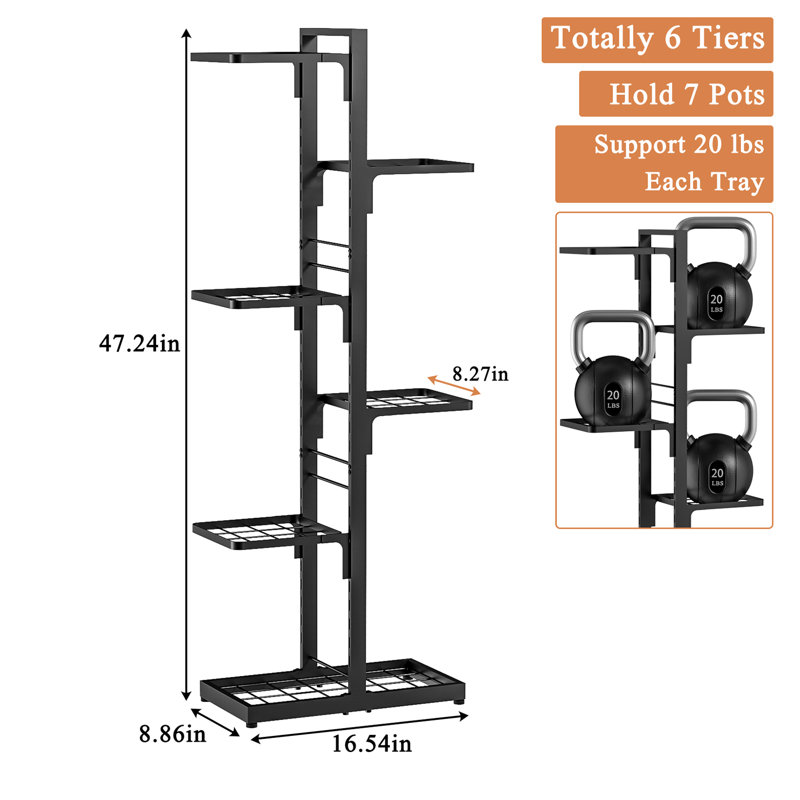 Ebern Designs Height Adjustable Plant Stand Holder | Wayfair