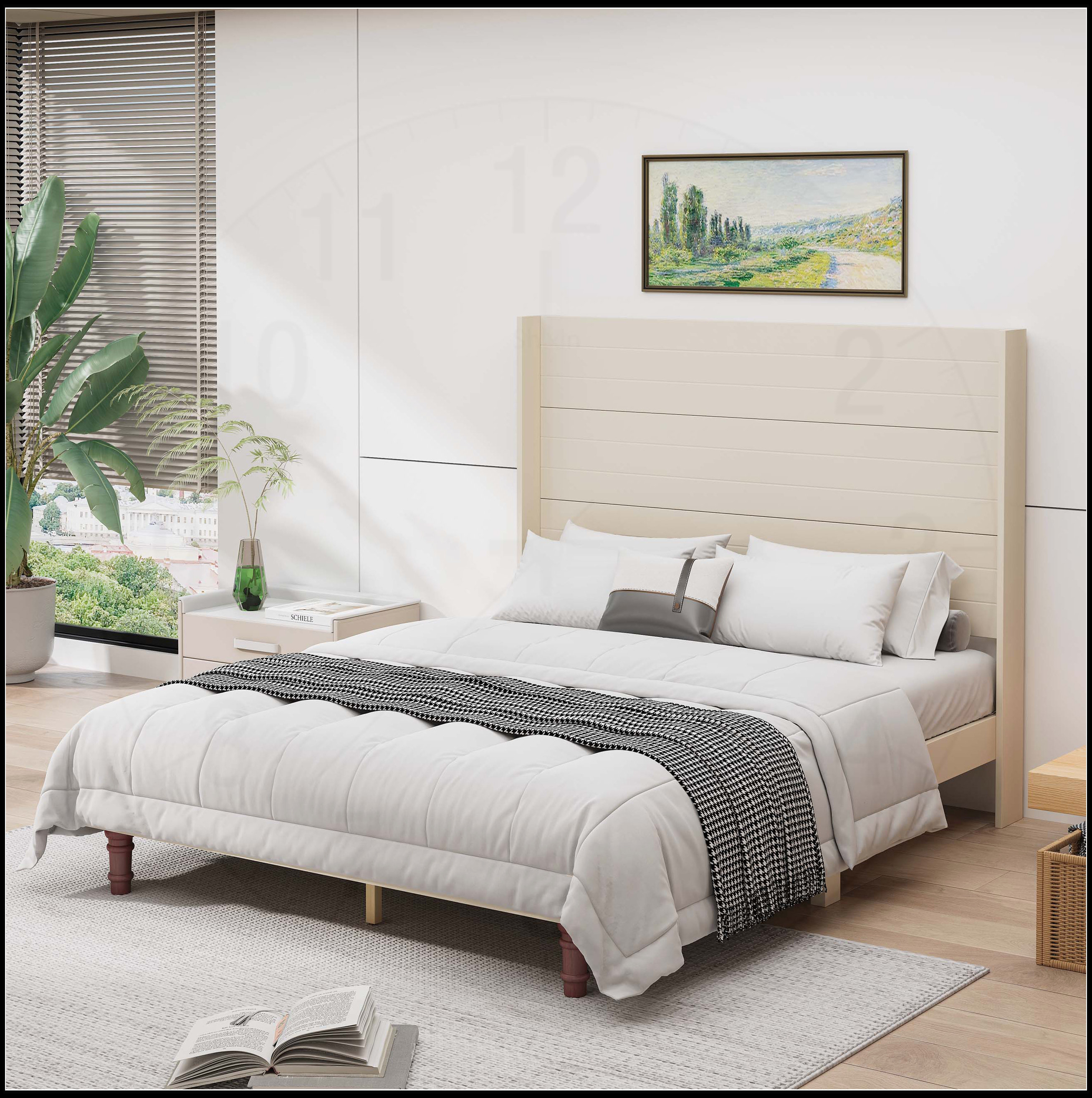 Charlton Home® Comfortable High-Quality Bed with Relaxing Back Design ...