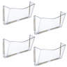 Azar Displays Clear Plastic Wall Mount File Holder with Double Sided ...
