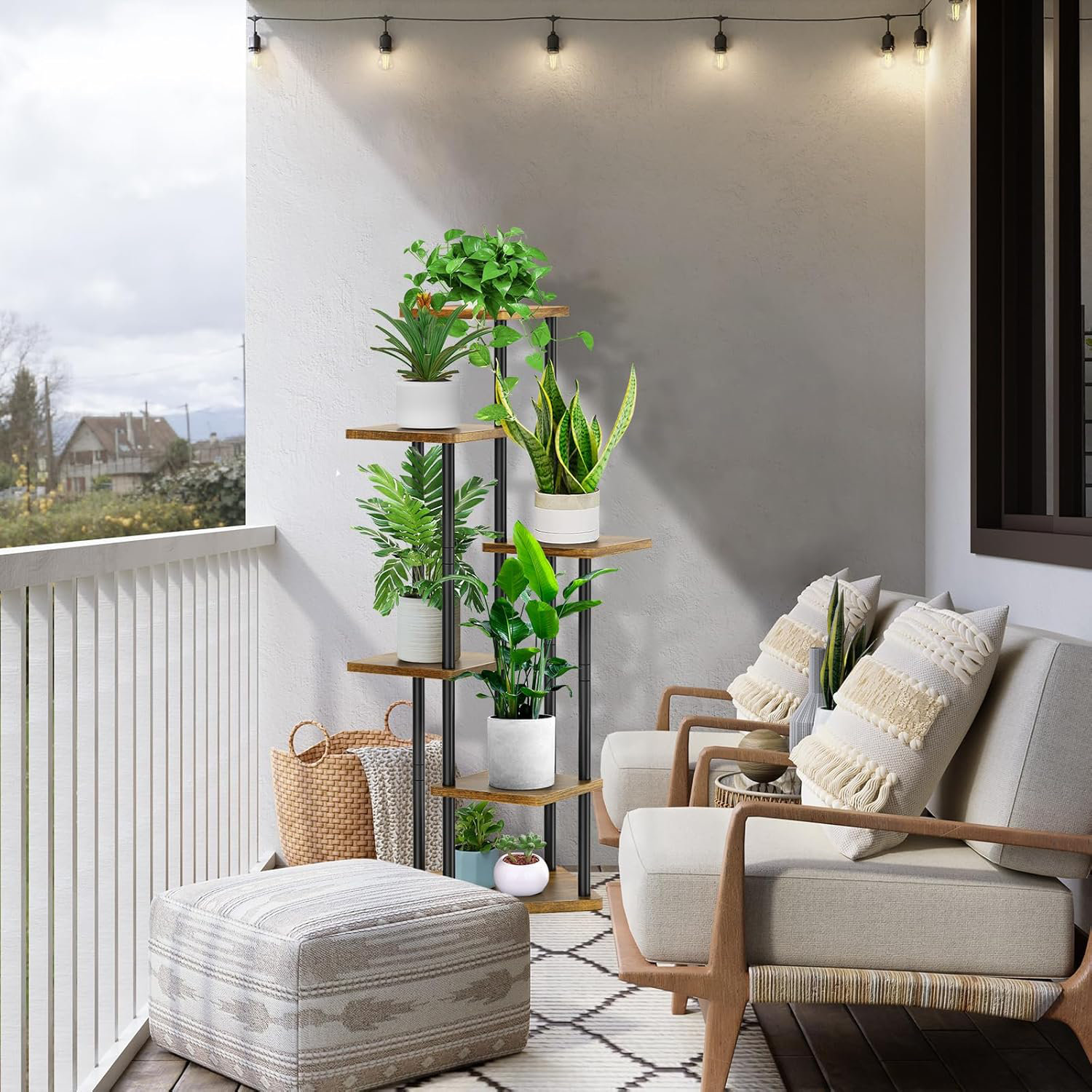 17 Stories 6 Tier Tall Plant Stand For Indoor Outdoor Use - Sturdy ...