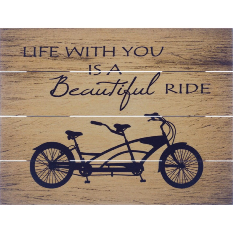 Trinx Beautiful Ride - Unframed Textual Art on Wood | Wayfair