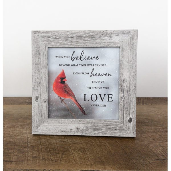 Trinx When You Believe, Blue/Red Cardinal - Picture Frame Print on ...