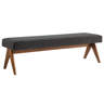 Modway Lyra Fabric Upholstered Bench & Reviews | Wayfair