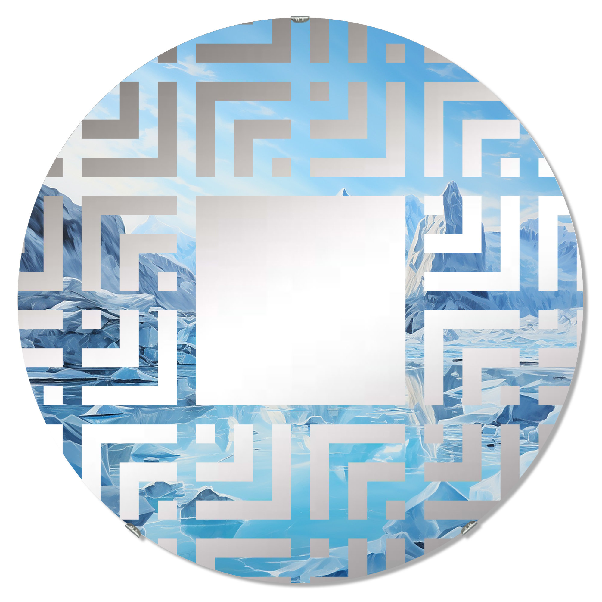 East Urban Home Glacier Winter Scenery In Greenland - Maze Decorative ...