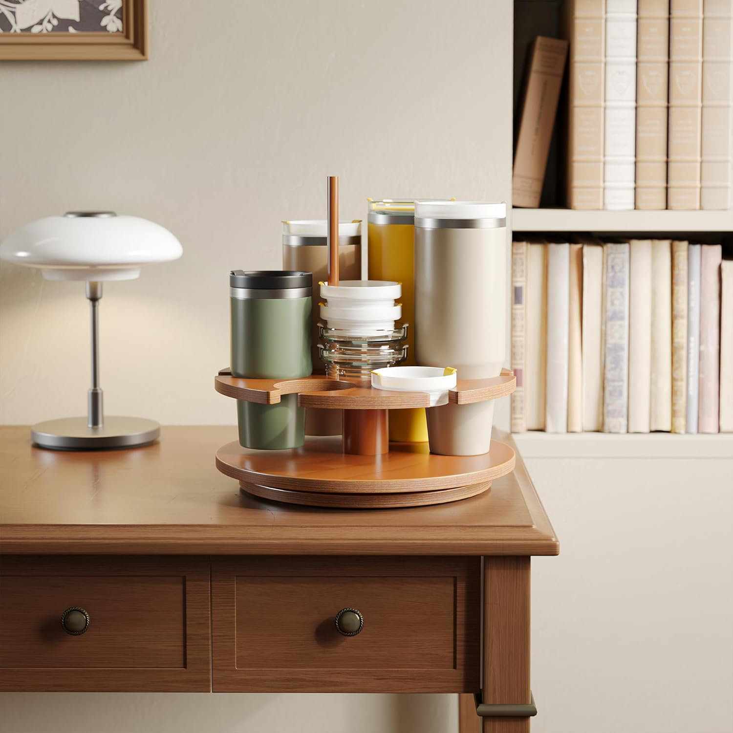 Millwood Pines Cup Organizer Rotatable Tumbler Organizer 6 Slot ...