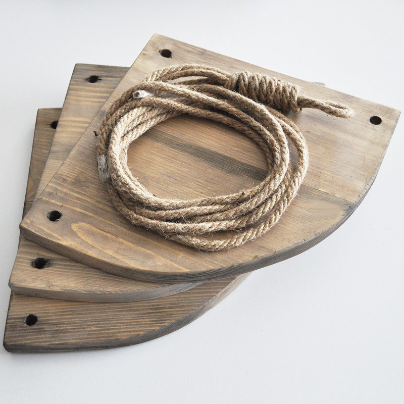 Longshore Tides Bezanson 3 Piece Triangle Solid Wood Corner Shelf | Wayfair