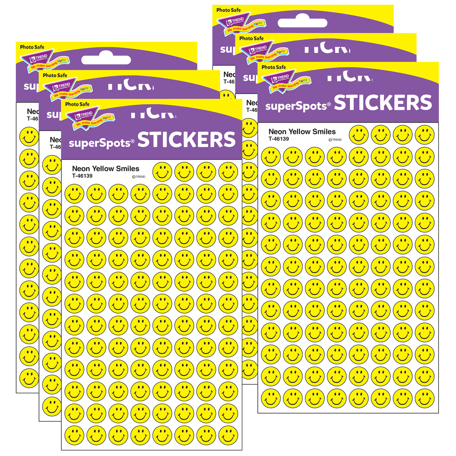TREND enterprises, Inc. Neon Smiles Super Spots Stickers Set | Wayfair