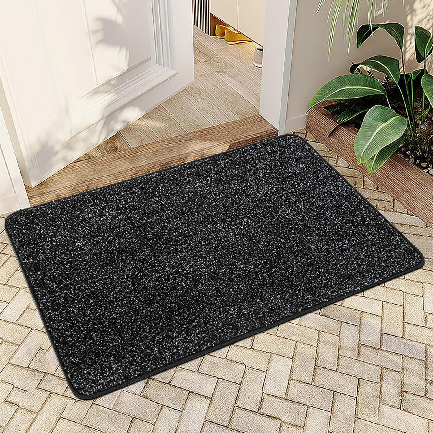Arlmont & Co. Front Door Mat Non-Slip Absorbent Waterproof Entryway ...