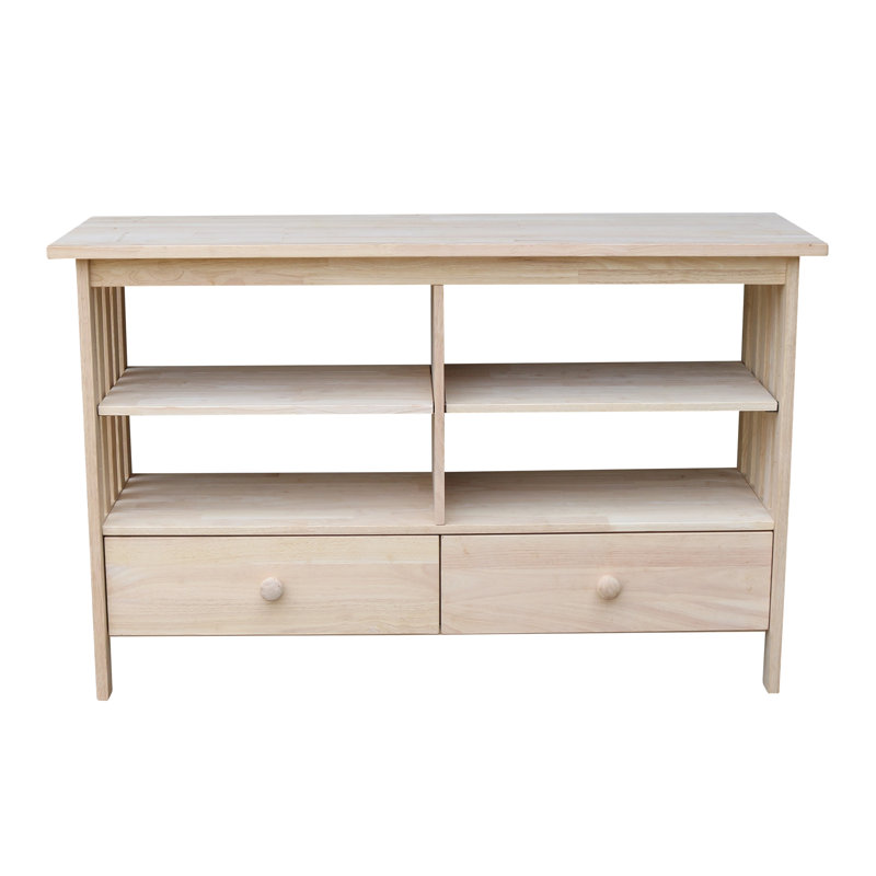 Gracie Oaks Aaradhy Solid Wood TV Stand for TVs up to 55" & Reviews ...