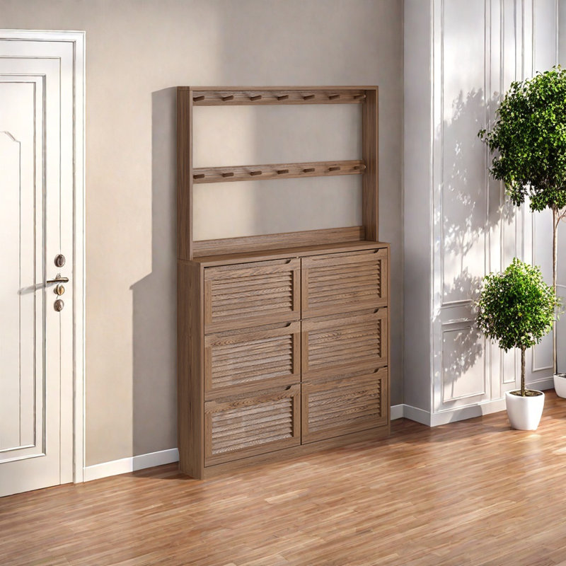 Elegant Home Furnishings.s Solid Oak Hall Tree | Wayfair