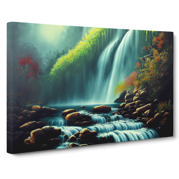 Alpen Home Fearless Waterfall - Wrapped Canvas Painting | Wayfair.co.uk