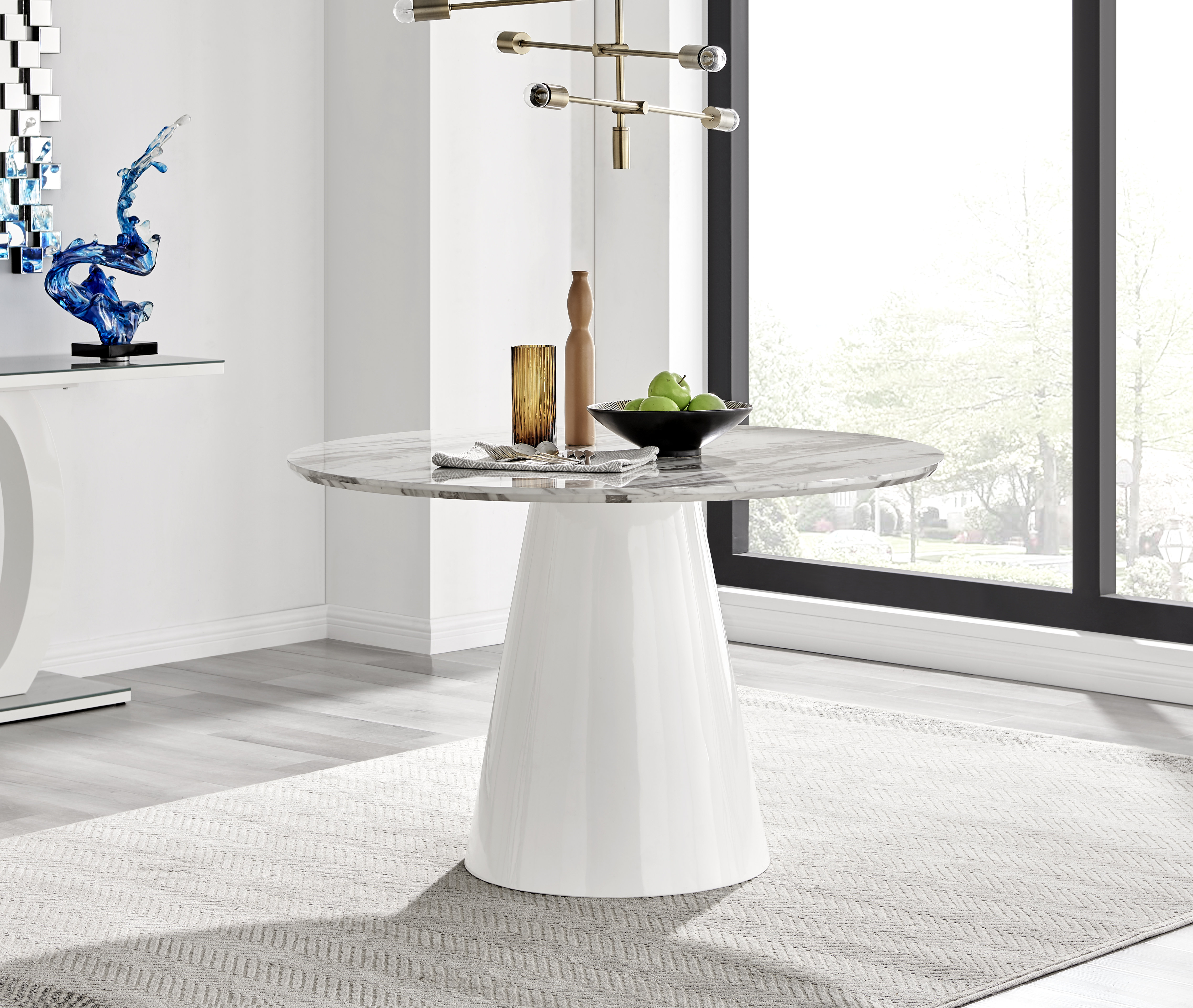 ceramic pedestal dining table