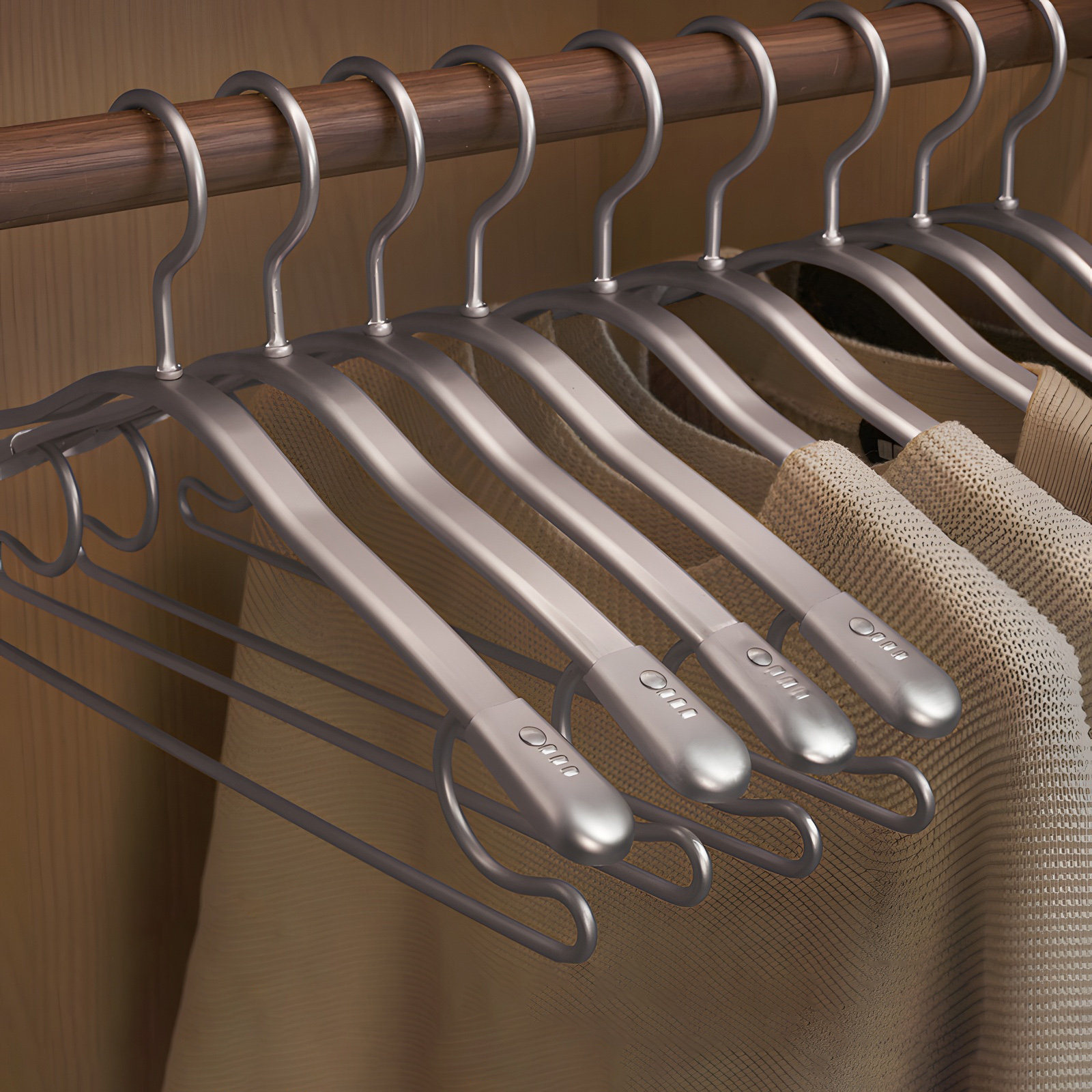 Rebrilliant Heavy-Duty Wide-Shoulder Aluminum Clothes Hanger | Wayfair