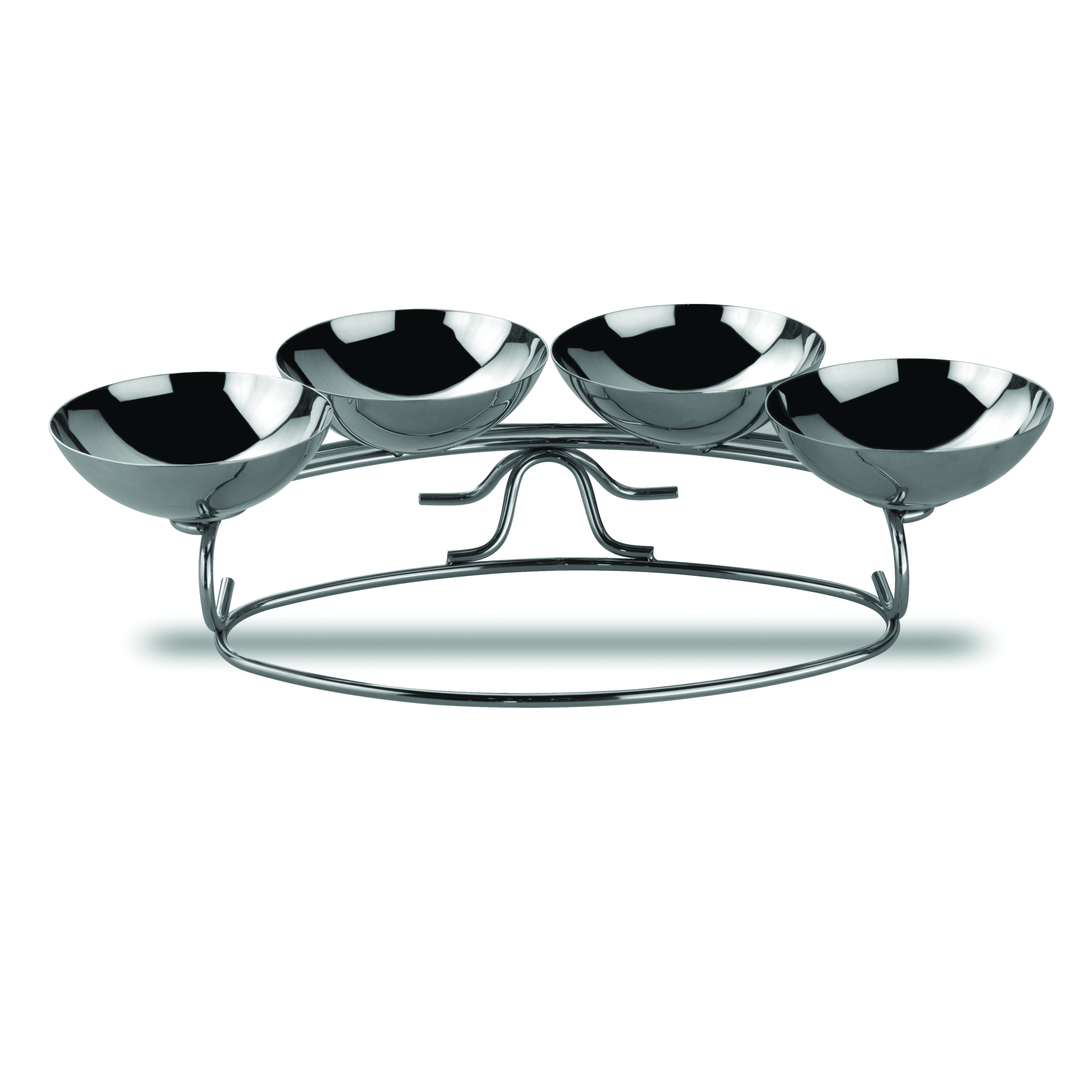 MEPRA Menu & Banquet Tray with Four Cups - 6 Pieces - Stainless Steel ...