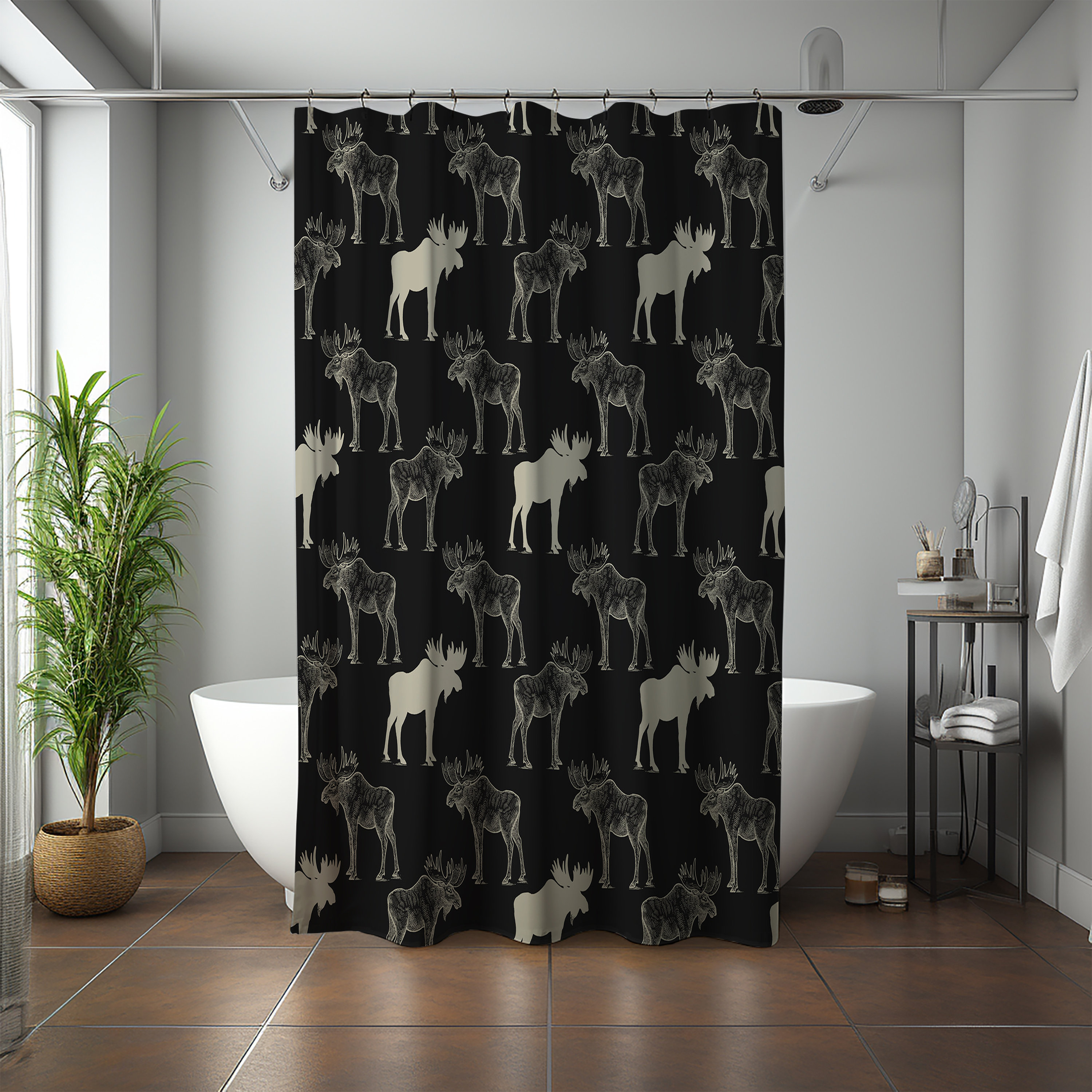East Urban Home Isabeth Animal Print Shower Curtain | Wayfair