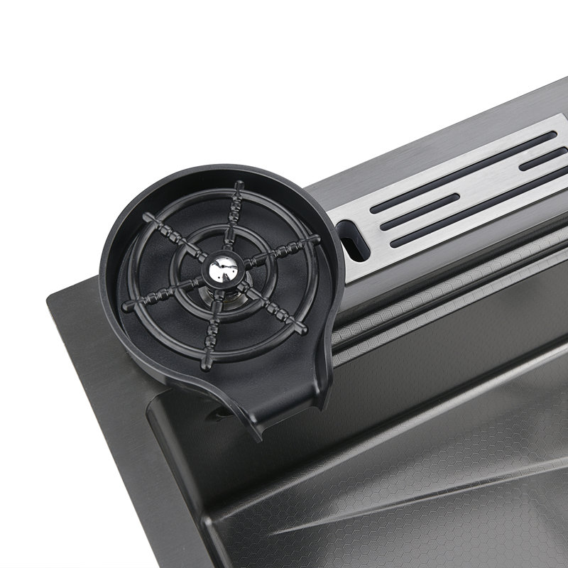 Lefton 304 Stainless Steel Waterfall Kitchen Sink Set with Temperature ...