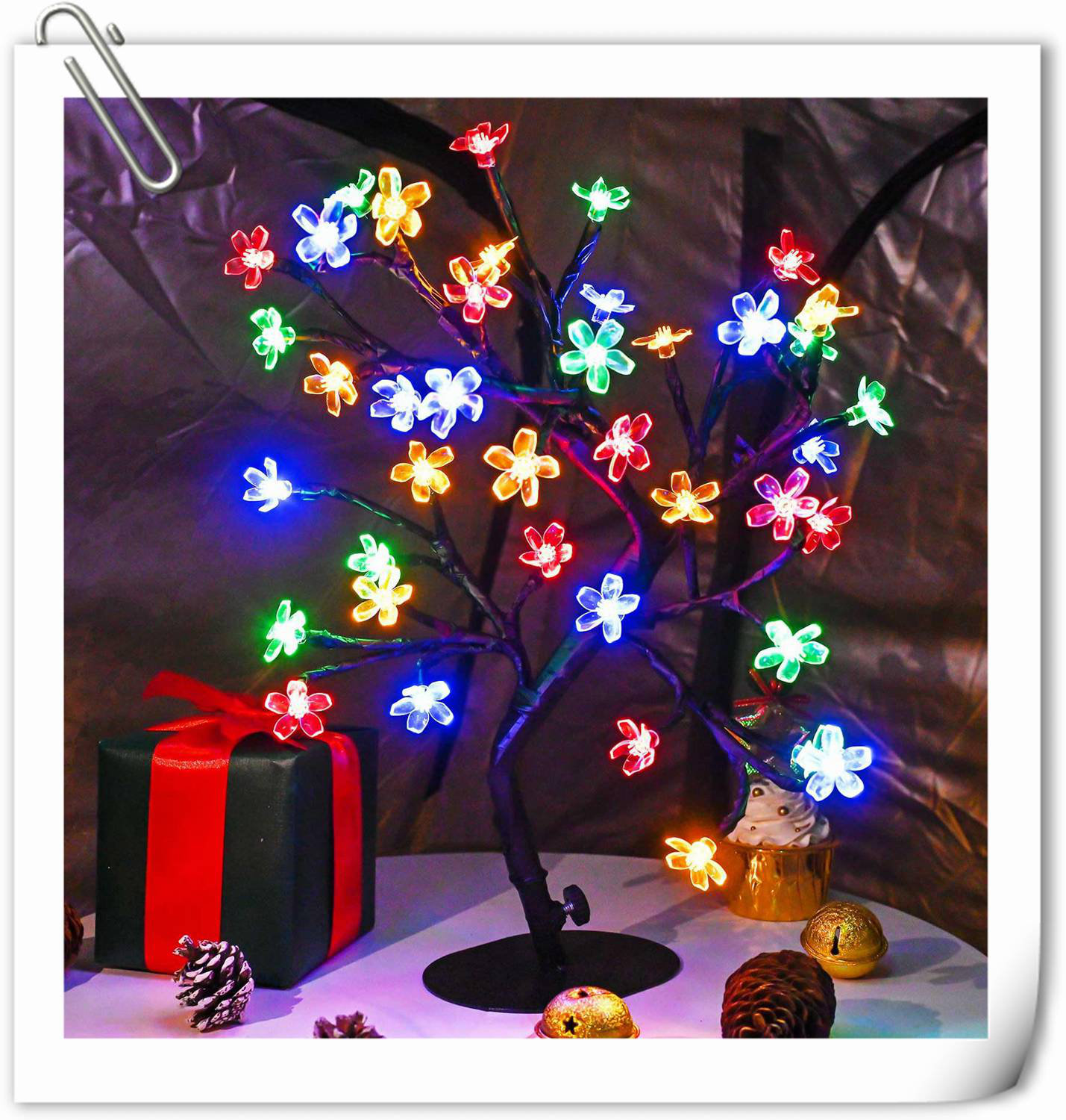 Red Barrel Studio® Cherry Blossom Tree Light,17Inch 40LED Lighted ...