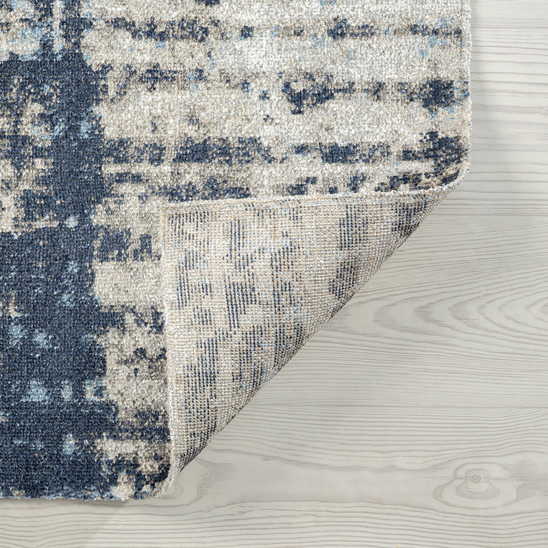 Steelside™ Gosling Abstract Navy Area Rug & Reviews | Wayfair
