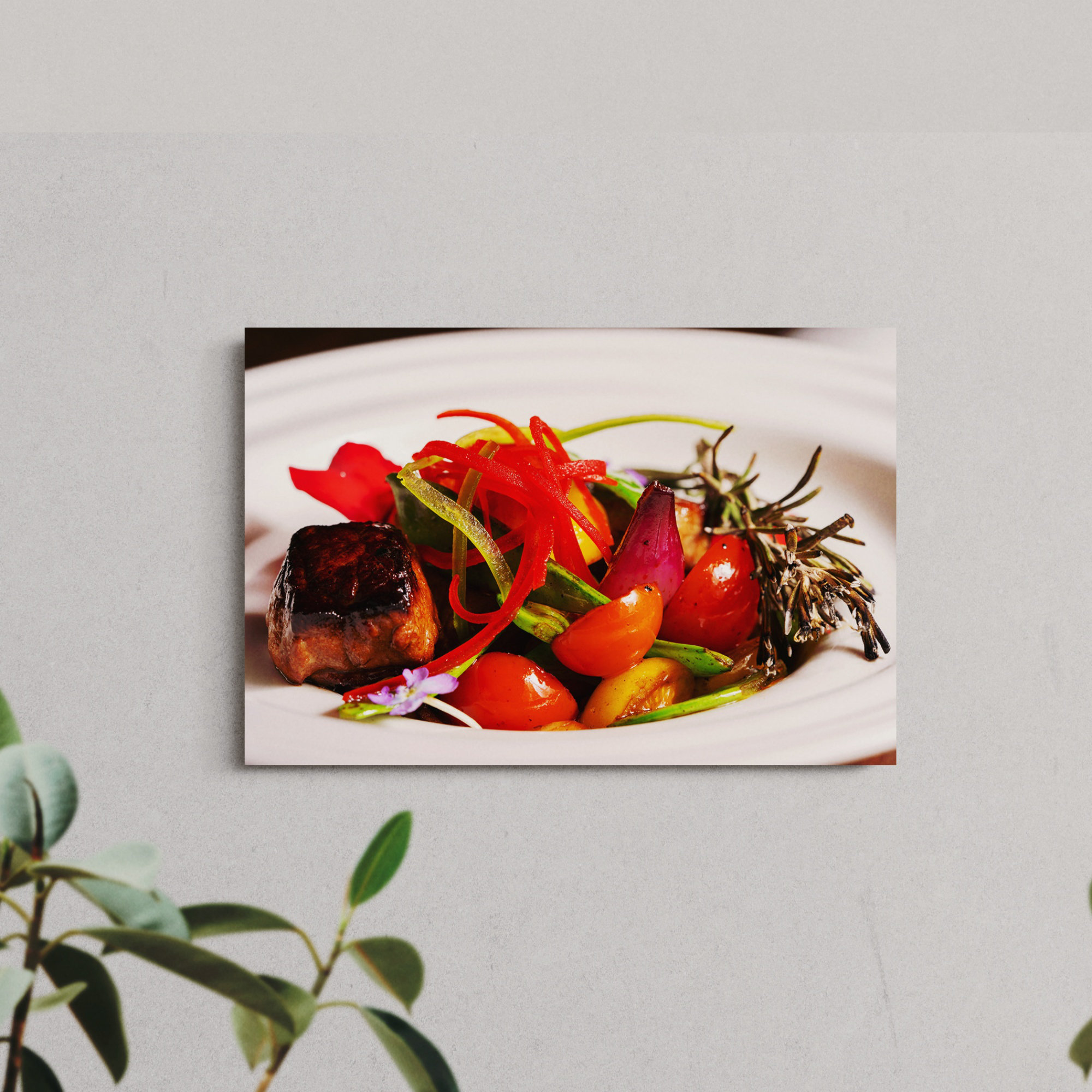 House of Hampton® Gourmet Dish with Vegetables for Culinary Decor | Wayfair