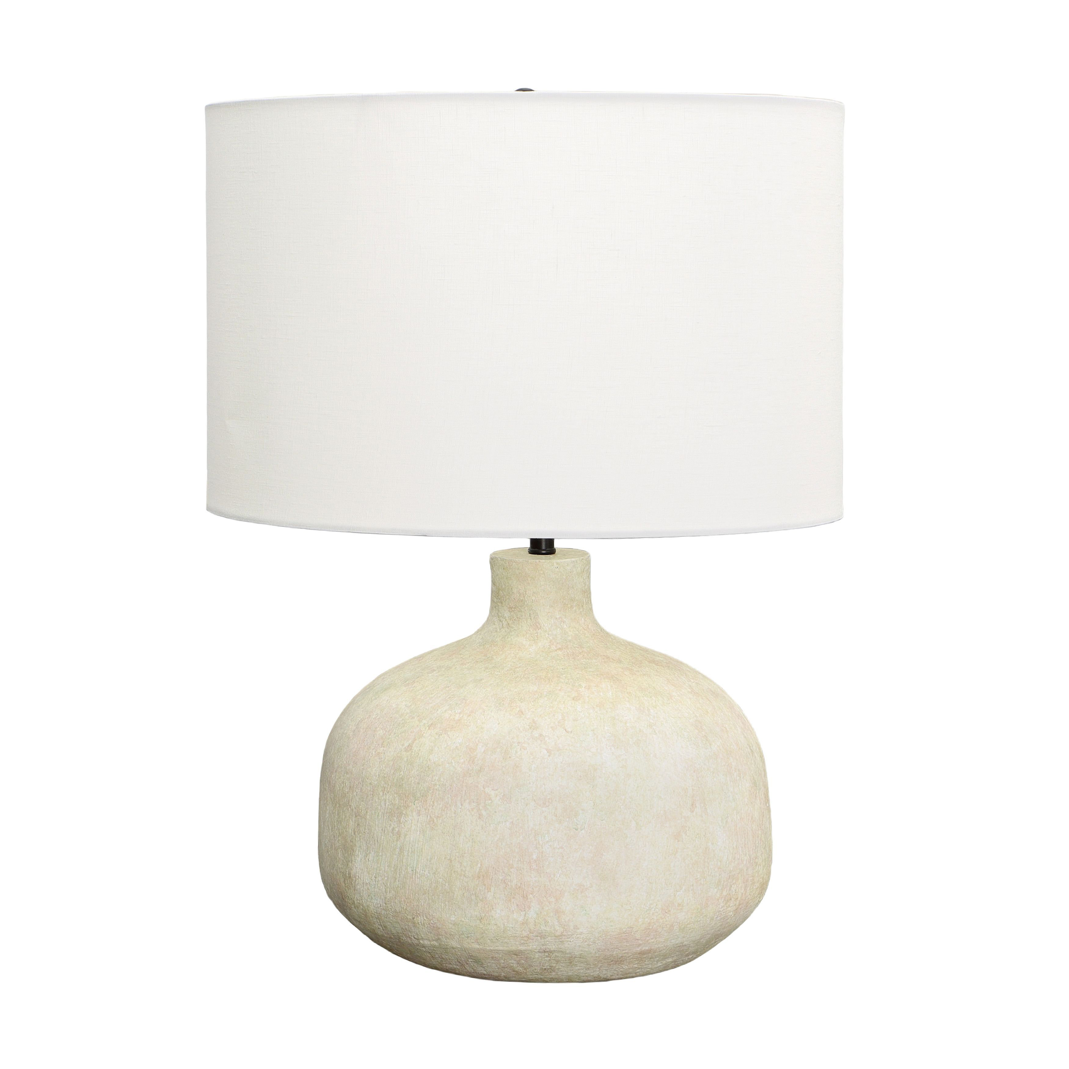 Hokku Designs Vyola 22" Tall Concrete Resin Table Lamp w/ Linen Shade ...