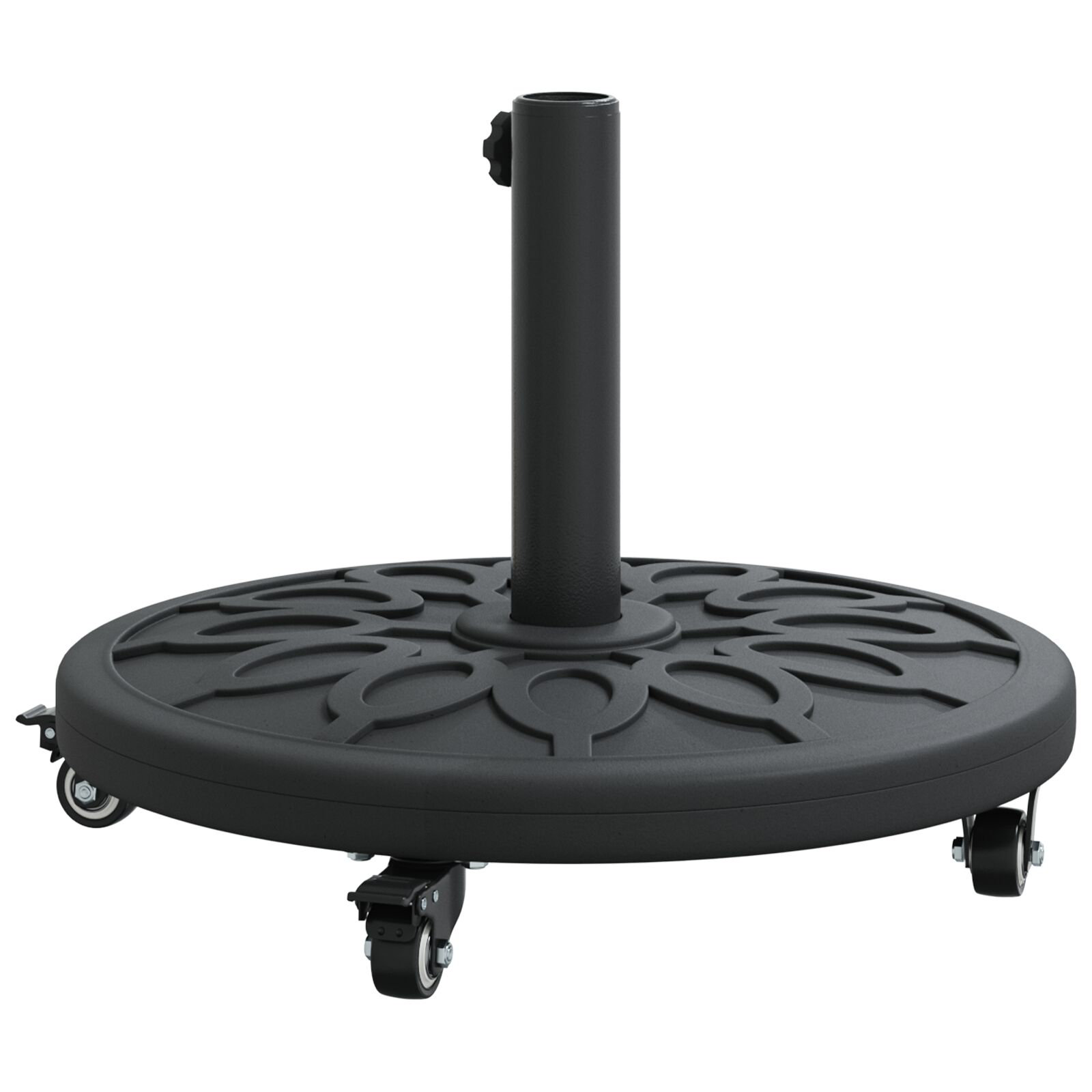 vidaXL Parasol Base with Wheels for Ø38-48 mm Poles 13 kg Round | Wayfair