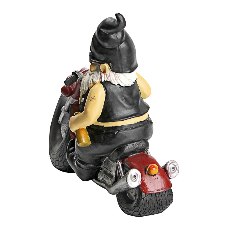 Design Toscano Axle Grease the Biker Gnome Statue & Reviews | Wayfair
