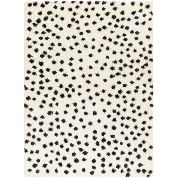 Canora Grey Shaggy Polka Dot Area Rug Beige/Black_RDO2347 & Reviews ...